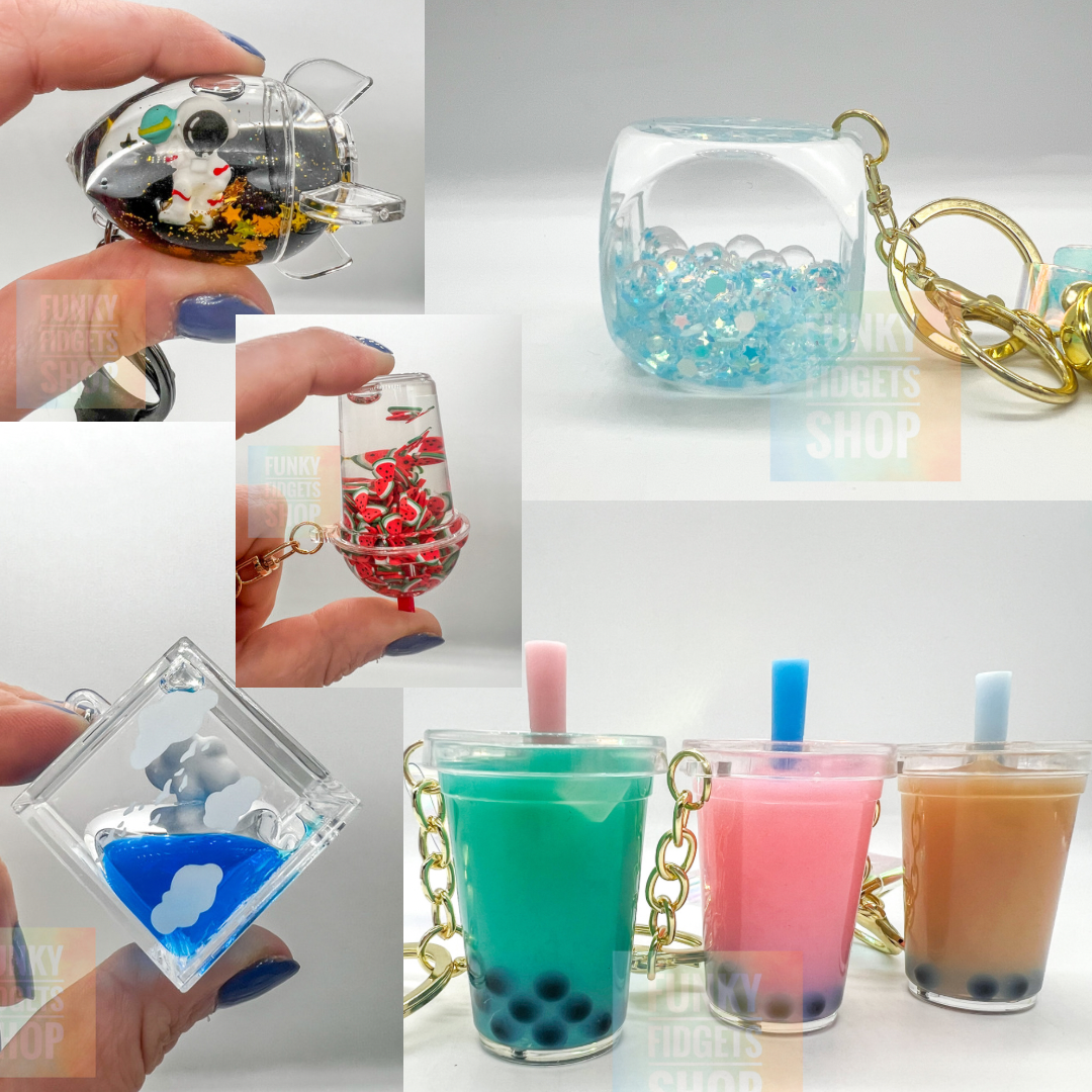 Liquid motion keyrings – FunkyFidgetsShop